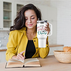 Friend Gifts for Women, You're the Sister I Got to Choose Stainless Steel Tumbler Cup 40oz, Friendship Gifts for Women, Christmas Birthday Gifts for Best Friend BFF Work Bestie Soul Sister Mug