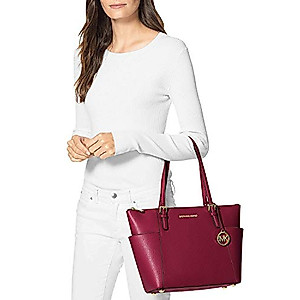 Michael Kors Jet Set Item East West Top-Zip Tote Berry One Size