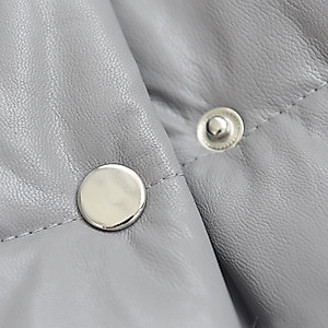 Girls Puffer Jacket Toddler Winter Coat Hooded Thickened Warm Winter Snowsuit Coat Windproof Jacket Outerwear Grey