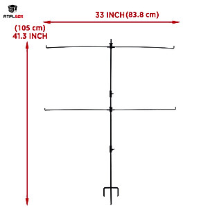 Atflbox Adjustable Shooting Target Stand with 10pcs Target Papers for Outdoor, Paper Targets Holder for Backyard Shooting, Suitable for BB Gun, Airsoft, Airgun, Pellet, Rifle