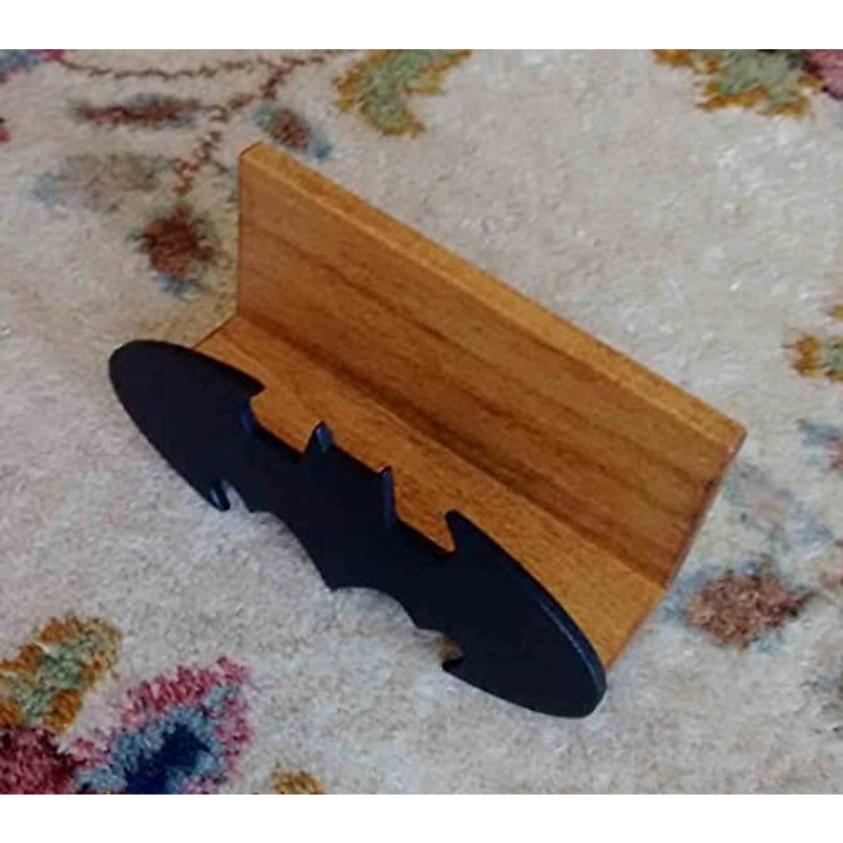 Batman Inspired Wooden Desktop Business Card Holder