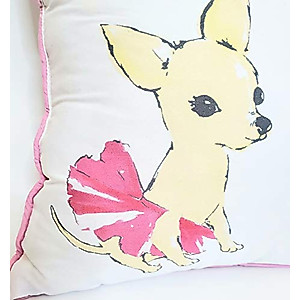 Bonjour Accent White Pillow 16 inches by 16 inches