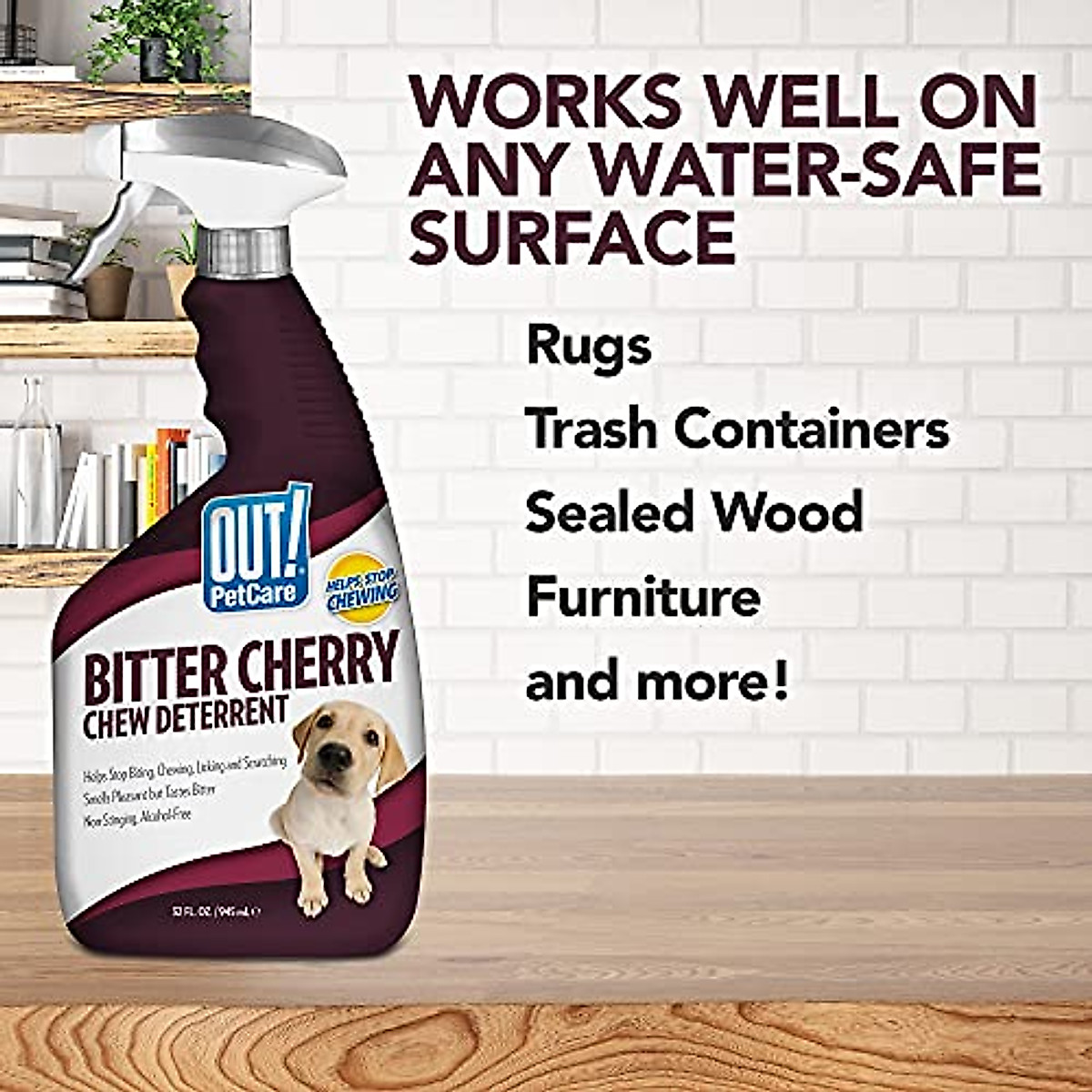 OUT! PetCare Bitter Cherry Chew Deterrent | Deterrent for Puppy Training to Discourage Licking and Chewing | 32 oz