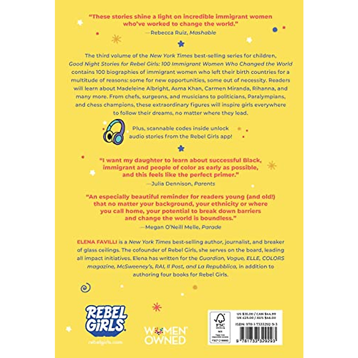 Good Night Stories for Rebel Girls: 100 Immigrant Women Who Changed the World