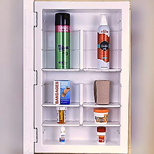 Zaca 11-1-26-32 Regulus Frame Recessed Mount Medicine Cabinet-Reversible for Left/Right Swing, 26"L x 16"W, 6 Shelf, Chrome