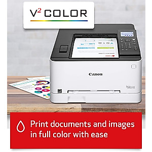 Canon Color imageCLASS LBP622Cdw Wireless Single-Function Laser Printer - Print only - 5-line LCD, 22 ppm, 600 x 600 dpi, 1GB Memory, Auto 2-Sided Printing, 8.5 x 14, USB, Ethernet