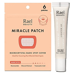Rael Bundle - Microcrystal Dark Spot Cover (6 Count), Cica Spot Corrector Cream (.68oz, 20ml)