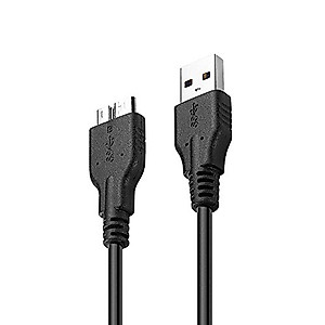 QCEs USB 3.0 Cable, USB 3.0 A Male to Micro B Cable 3.3FT Cord Compatible with WD My Passport and Elements Portable External Hard Drive, Toshiba, Seagate, Samsung Galaxy S5, Note 3