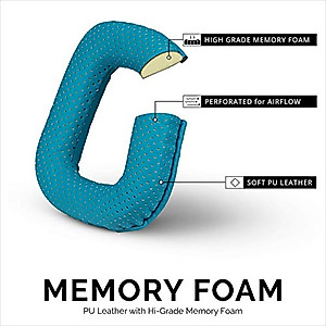 BRAINWAVZ Upgraded Earpads for Logitech G35 G930 G430 F450 Headphones - Made with Premium Vegan Leather, Genuine Memory Foam, Improves Comfort, Sound Isolation Ear Pads (Turquoise)