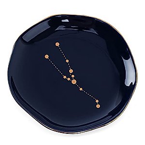 EYONGLION Taurus Zodiac Gifts Ring Dish, Taurus Accessories Zodiac Jewelry Tray For Women, Constellation Lover
