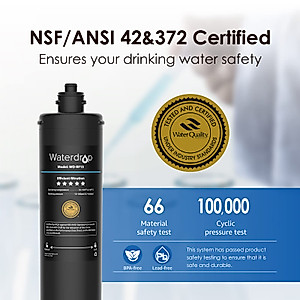 Waterdrop 15UA Under Sink Water Filter System and Waterdrop RF15 Replacement Filter Cartridge For 15UA/15UB/15UC Under Sink Water Filter