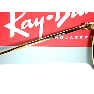 Ray Ban RB3447 ROUND METAL Sunglasses Color 001, Gold, 50 mm