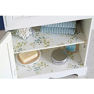 Con-Tact Brand Grip Prints Durable Adhesive Non-Slip Shelf and Drawer Liner, 18" x 4', Aspen Aloe