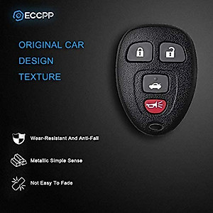 ECCPP 1x Key Fob Shell Case Keyless Entry Remote Control Car Replacement fit for 07 08 09 10 11 12 13 14 15 16 for Buick for GMC for Cadillac for Chevy for Saturn for Pontiac Series OUC60270