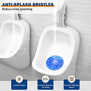 Urinal Screen Deodorizer(50 pack), Anti-Splash Urinal Screens Cakes with Long-Lasting Fragrance for Men Toilet Bathroom Airport Office Mall Hotel (25 Blue, 25 Orange)