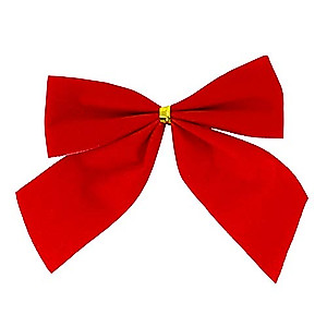 Iconikal Mini Small Velvet Bows, Red, 3.5 x 3.5-Inch, 72-Pack