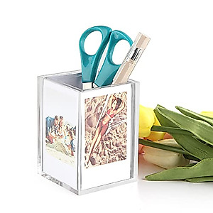 GOLDBARLEY Mini Photo Frames for Fujifilm Instax Mini 11 9 8 8+ 70 7S 90 25, Polaroid, Lomography Mini 3-inch Film, Clear Acrylic Box,Vase,Pen Holder,Makeup Organizer,Desk Organizer