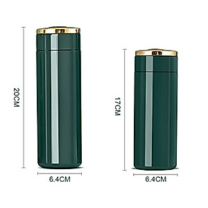 MMLLZEL Smart Thermos Bottle Temperature Display 316 Stainless Steel Vacuum Flask Waterproof Coffee Mug Keep Hot/Cold (Color : E, Size : 17x6.4cm)