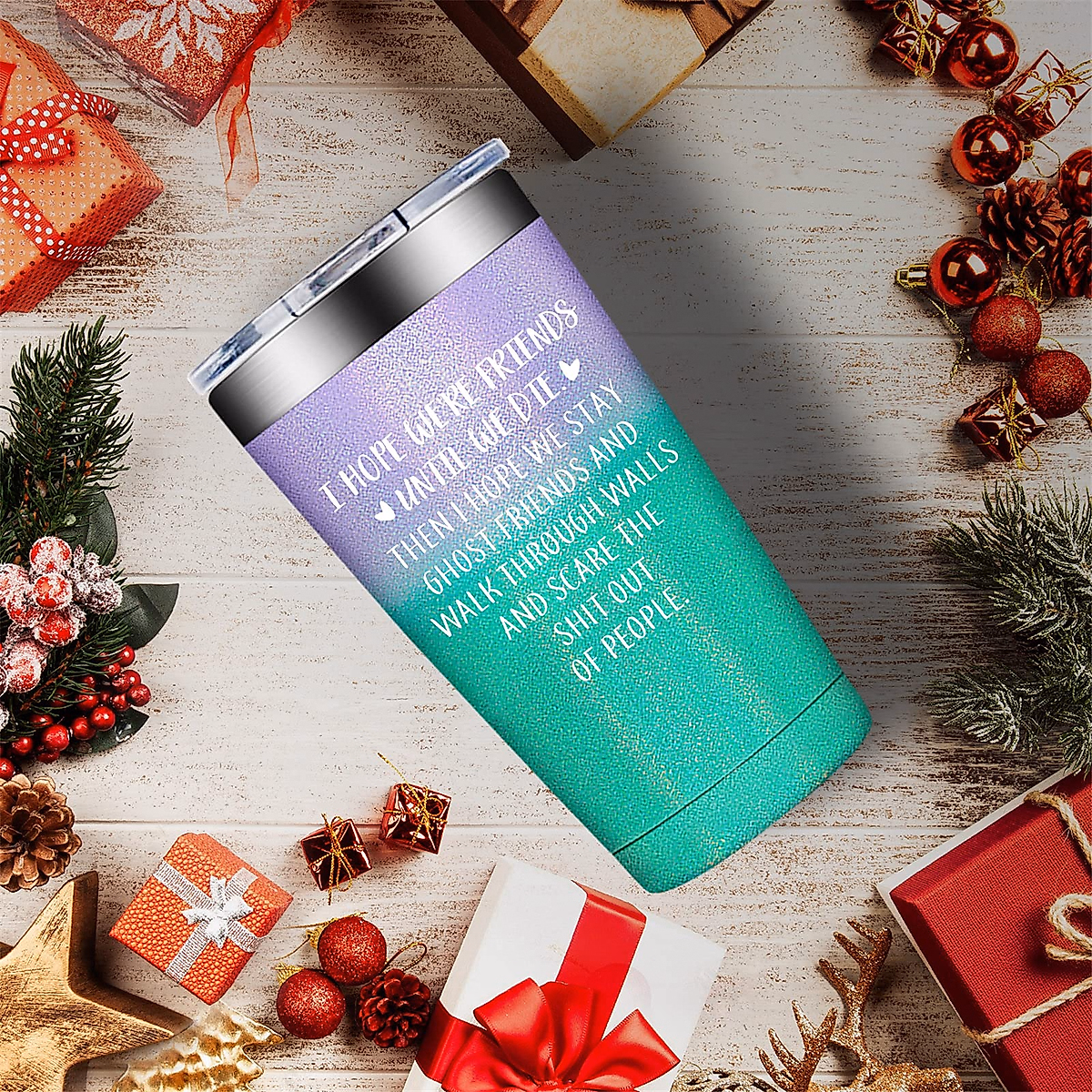 Fufendio Best Friend Birthday Gifts for Women - Friendship Gifts - Vacuum Insulated Tumbler Cup