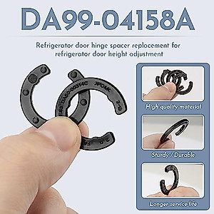 DA99-04158A Refrigerator Door Hinge Shim Kit, For Samsung Refrigerator Door Height Adjustment(4 different thicknesses shims) Replacement Parts DA60-00314C,3282540,PS6448337 DA99-04158A,AP5668209