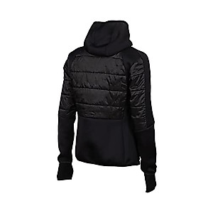 Arena Unisex Team Hooded F/Z Half-quilted Jacket, Black, X-Small