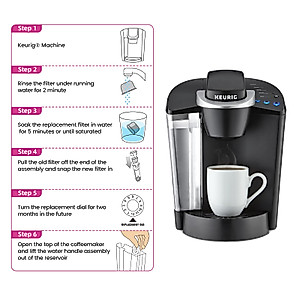 12 Pack Keurig Compatible Water Filters Replacement by Possiave - Charcoal Water Filters for Keurig - Fit Keurig 2.0 and 1.0 Classic Coffee Makers