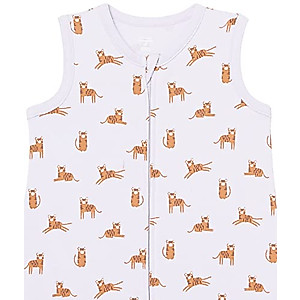 Amazon Essentials Unisex Babies' Cotton Sleep Sack, Pack of 3, Light Grey Heather/Lilac Tiger/Mustard Yellow Dots, 0-6 Months