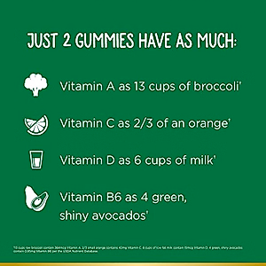 Nature's Bounty Disney® Frozen Kids Gummy Multivitamin, Natural Strawberry & Raspberry Flavored, Vitamins A, C, D, E, and Select B Vitamins, 60 Gummies