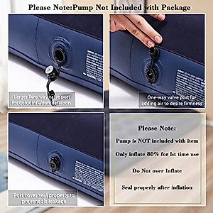 RAPTAVIS Single Size Air Mattress Inflatable Bed, Blow Up Mattress Camping Sleeping Pad