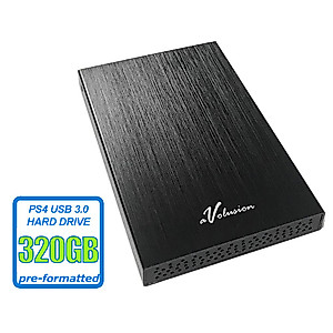 Avolusion HD250U3 320GB USB 3.0 External Gaming Hard Drive (for PS4, Pre-formatted) - 2 Year Warranty