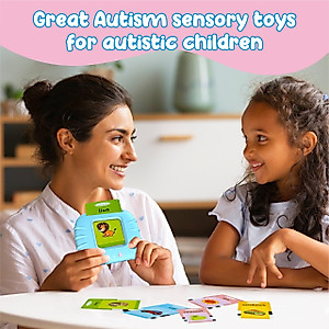 QuTZ Toddler Toys for 2 3 4 5 Year Old Boys and Girls, Autism Sensory Toys for Autistic Children, Learning Montessori Toys, Speech Therapy Toys, 224 Sight Words Talking Flash Cards