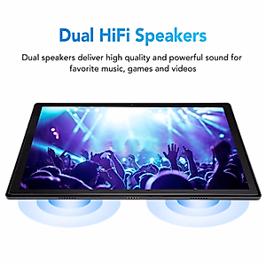 Tablet 10 Inch for Android 12.0, 4G LTE Tablets, 6GB RAM 128GB ROM, 512GB Expand, Octa Core, 8MP+16MP, Dual SIM, FHD 1920x1200, BT5.0, 7000mAh Fast Charge, 5G WiFi (Iron Gray)