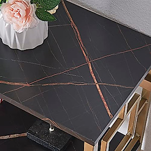 HOMISSUE Bookcase,6-Tier Tall Bookshelf Metal Bookcase and Bookshelves, Free Standing Storage Modern Bookshelf for Home Office Living Room and Bedroom, Black & Gold