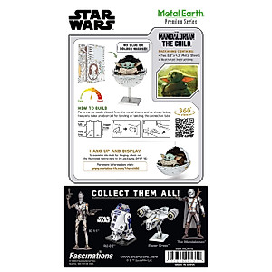 Metal Earth Premium Series Star Wars Mandalorian The Child 3D Metal Model Kit Fascinations