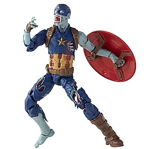 Avengers Marvel Legends Series 6-inch Scale Action Figure Toy Zombie Captain America, Premium Design, 1 Figure, and 1 Accessory