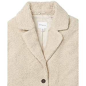 Amazon Essentials Women's Teddy Bear Fleece Oversized-Fit Lapel Jacket (Previously Daily Ritual), Sand, Medium