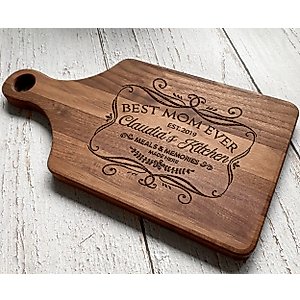Personalized Cutting Board For Mom Custom Cutting Board Mothers Day Chopping Board Paddle Wood Engraved