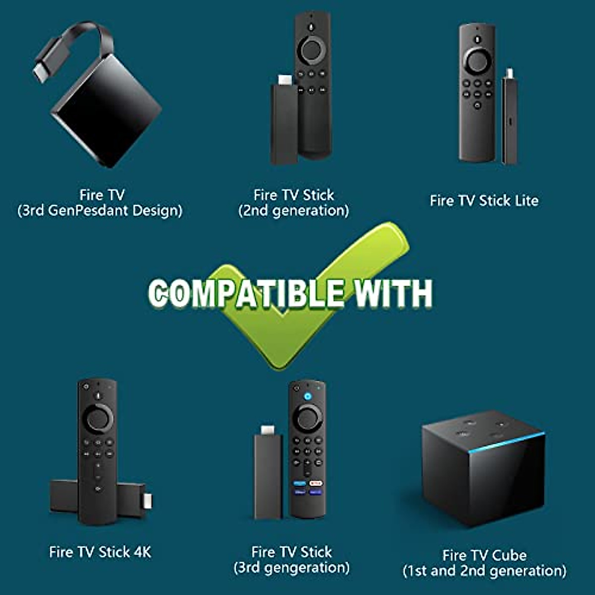 New 2nd Gen PE59CV Voice Remote Replacement fit for 2nd Gen TV Stick,3rd Gen Fire TV Pendant Design,Fire Tv Stick Lite,1st & 2nd gen Fire TV Cube,2020 Release TV Stick 4K