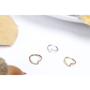 JINSAWW 16G Septum Hoop Segment Nose Rings Surgical Steel Helix Rook Conch Cartilage Nose Septum Seamless Hinged Clicker Ear Piercing Jewelry