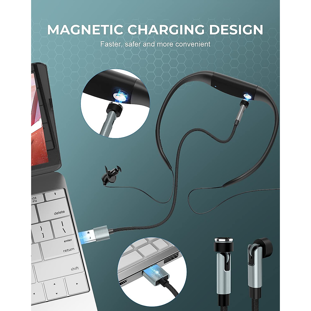 Tayogo Waterproof Mp3 Player for Swimming, IPX8 8GB Swimming Headset, Silicone Coated Waterproof Music Player, 20H Playing time, Underwater Mp3 Player Perfect for Swimming (Black（2nd Generation）)