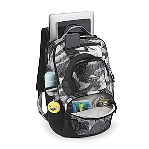 High Sierra Swoop SG Kids Adult School Backpack Book Bag Travel Laptop Bag with Drop Protection Pocket, and Tablet Sleeve, Scribble Camo