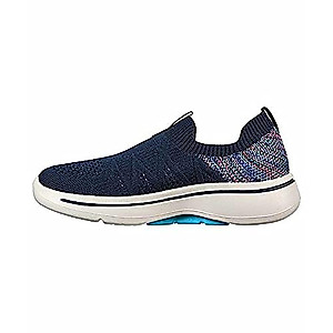 Skechers Women's Go Walk Arch Fit Fun Slip On Walking Shoe Navy 9.5 Medium US