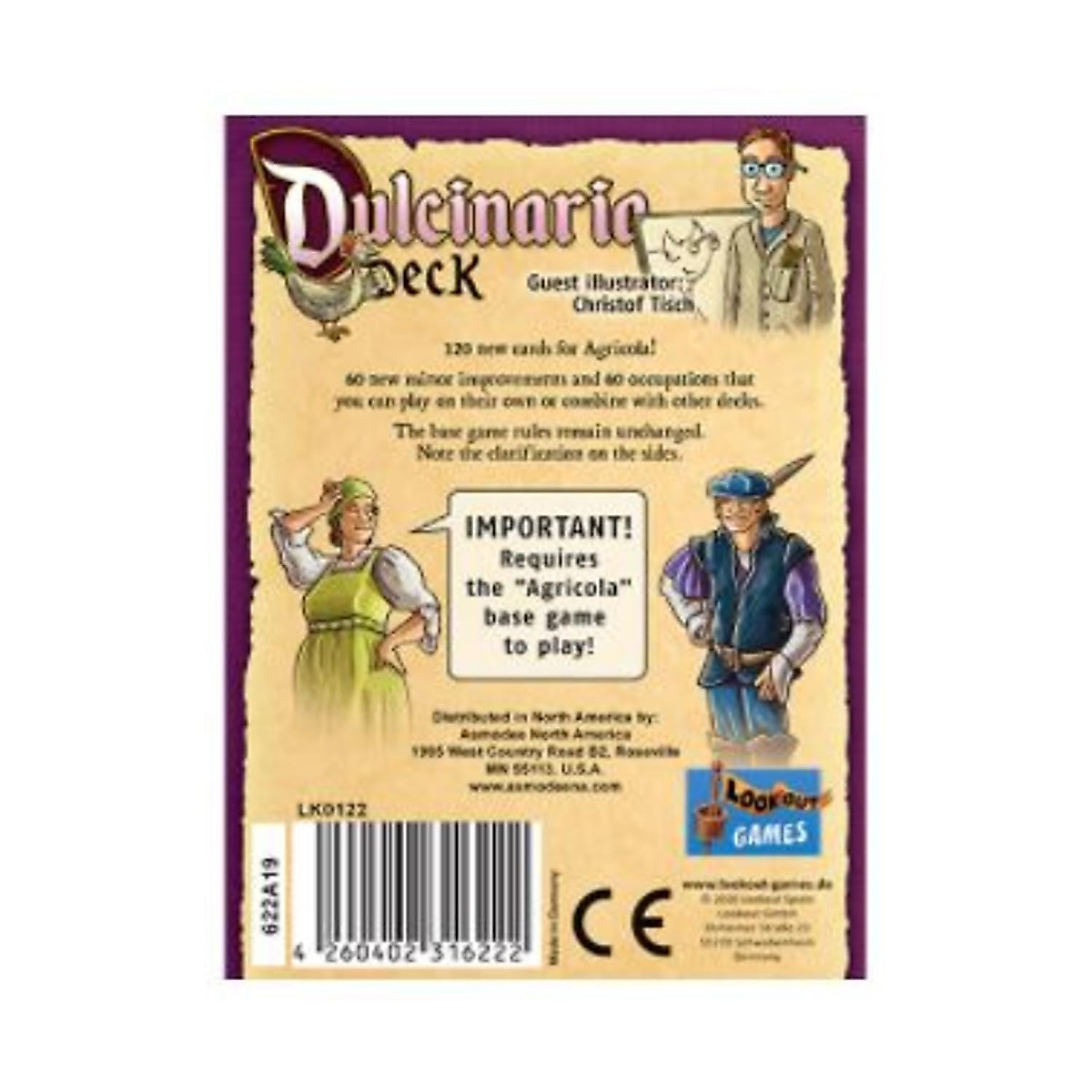 Lookout Games Agricola (Revised Edition) Dulcinaria Deck Expansion | Strategy Game | Farming Game for Adults and Teens | Advanced Board Game | Ages 12+ | 1-4 Players | Avg. Playtime 90 Mins | Made