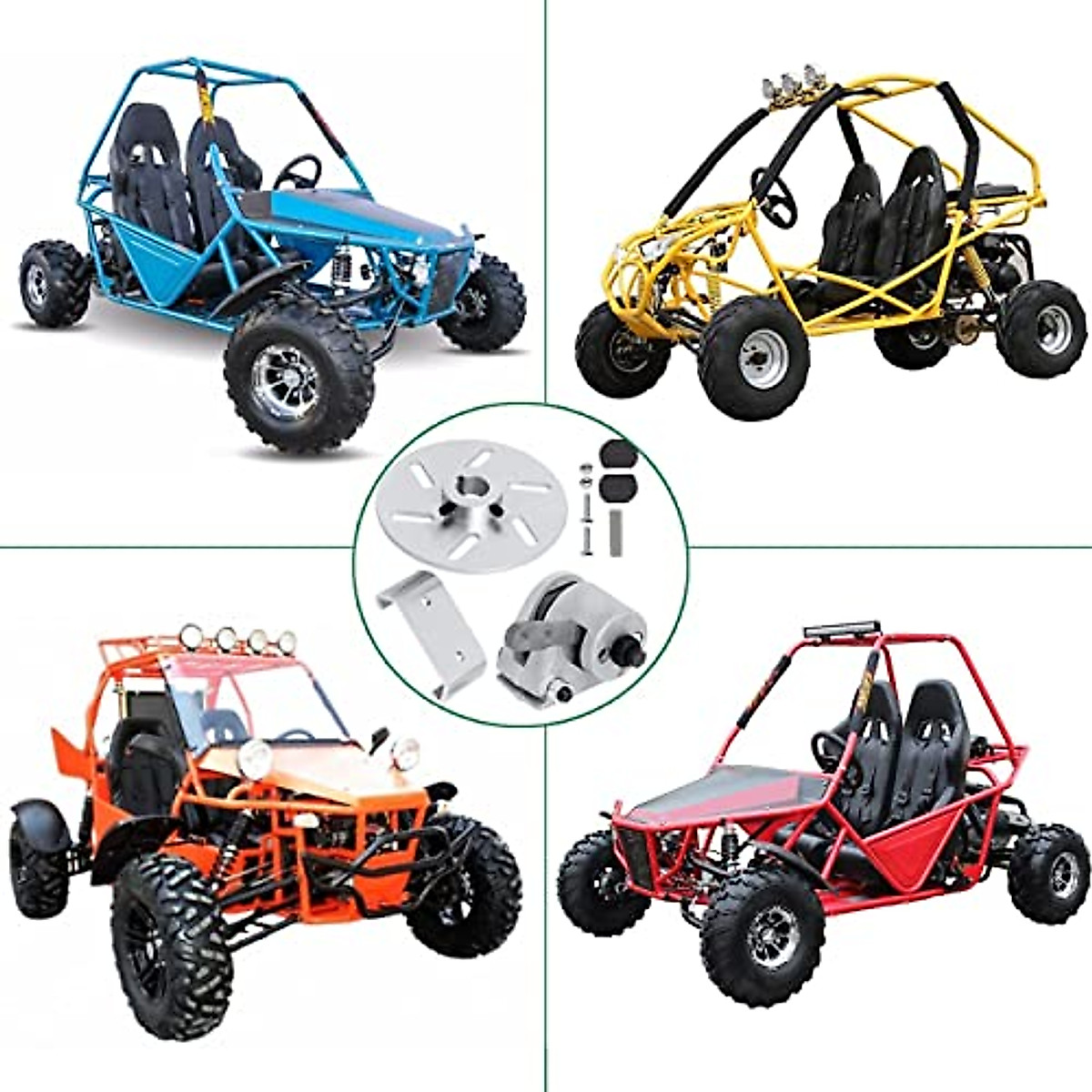 Go Kart Brake Kit Mechanical Disc Bracket Caliper for Mancoo 9598 9597 Yerf-Dogg ASWW Predator 196cc 212cc 6.5hp GX160 Mechanical Brake Kit