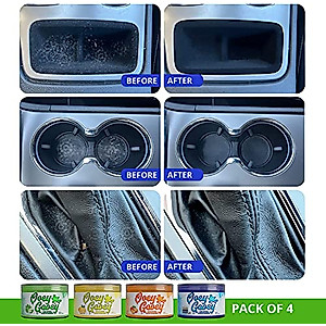 Scented Car Cleaning Gel for Detailing - Pack of 4 Biodegradable Slime for Cleaning Car Interior - Perfect Keyboard Cleaner Gel to Make Your Car Shine - Auto Interior Cleaner (5.6oz/pcs)