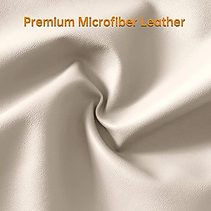 EMIAH Office Desk Chair Ergonomic Computer Chair Mid-Back PU-Padded Executive Adjustable Rolling Swivel Task Chair, Home Office Desk Chairs with Upholstered Armrest & Thickened Cushion