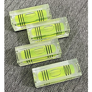 YMGBHNKJLS 4Pcs Magnetic High Precision Mini Level Bubble 40x15x17mm Small Bubble Spirit Levels Three Line Horizontal Level