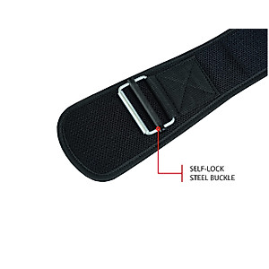 ROBOX Weight Lifting Belt, Lumbar Support, Powerlifting, Gym, Workout, Deadlift, Squat, Back Support 6" Neoprene Padded Self-Lock Buckle Belt for Men and Women (Small)