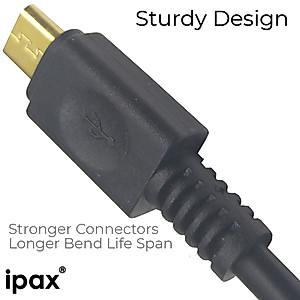 2x 1Ft Short Micro-USB to USB2.0 Fast Charging Cable Cord Compatible with Samsung Galaxy S7 S6 Edge Plus CDMA LTE, S4 i9190/i9192/I9195/i9195i, S3/S2/J7/J5/J3/J2/A7/A5/A3, Motorola Nexus6 Nexus7