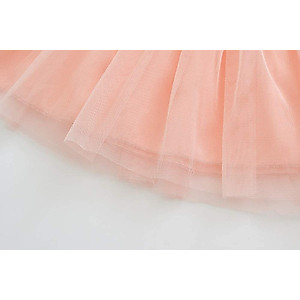 Toddler Baby Girls Tutu Dress Ruffle Sleeveless Floral Princess Dress Summer Clothes Outfits (Pink-Daffodil, 3-4T)